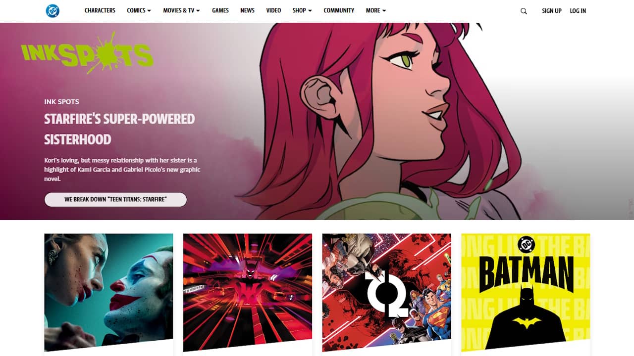 DC Comics : présentation et avis du site dc.com