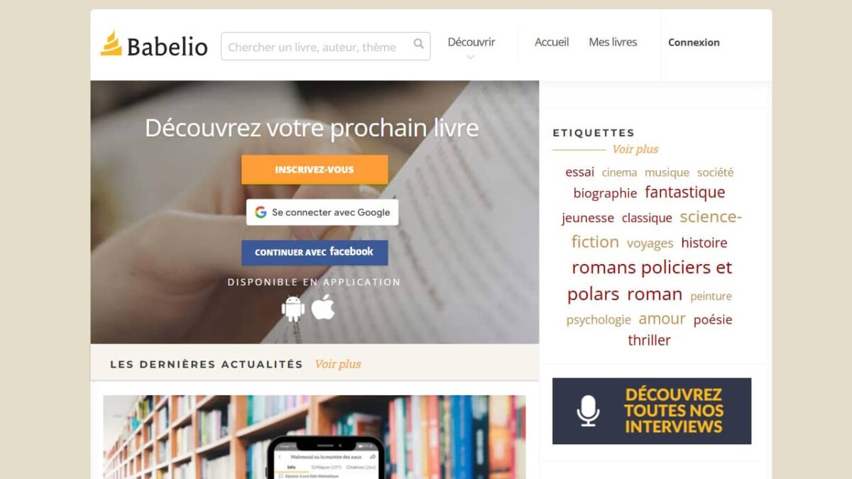 Babelio : présentation et avis du site babelio.com