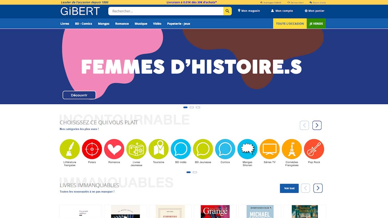 Gibert : présentation et avis du site gibert.com